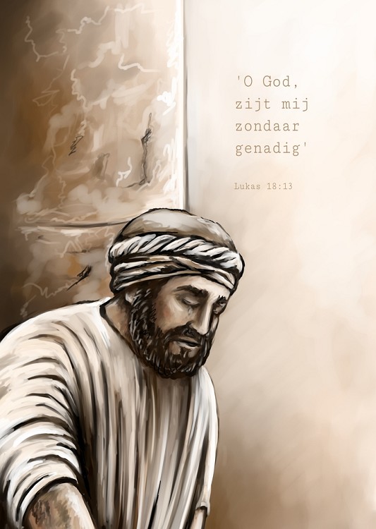 O, God, zijt mij zondaar genadig - Art by Claudia A6 kaarten (3601-3699